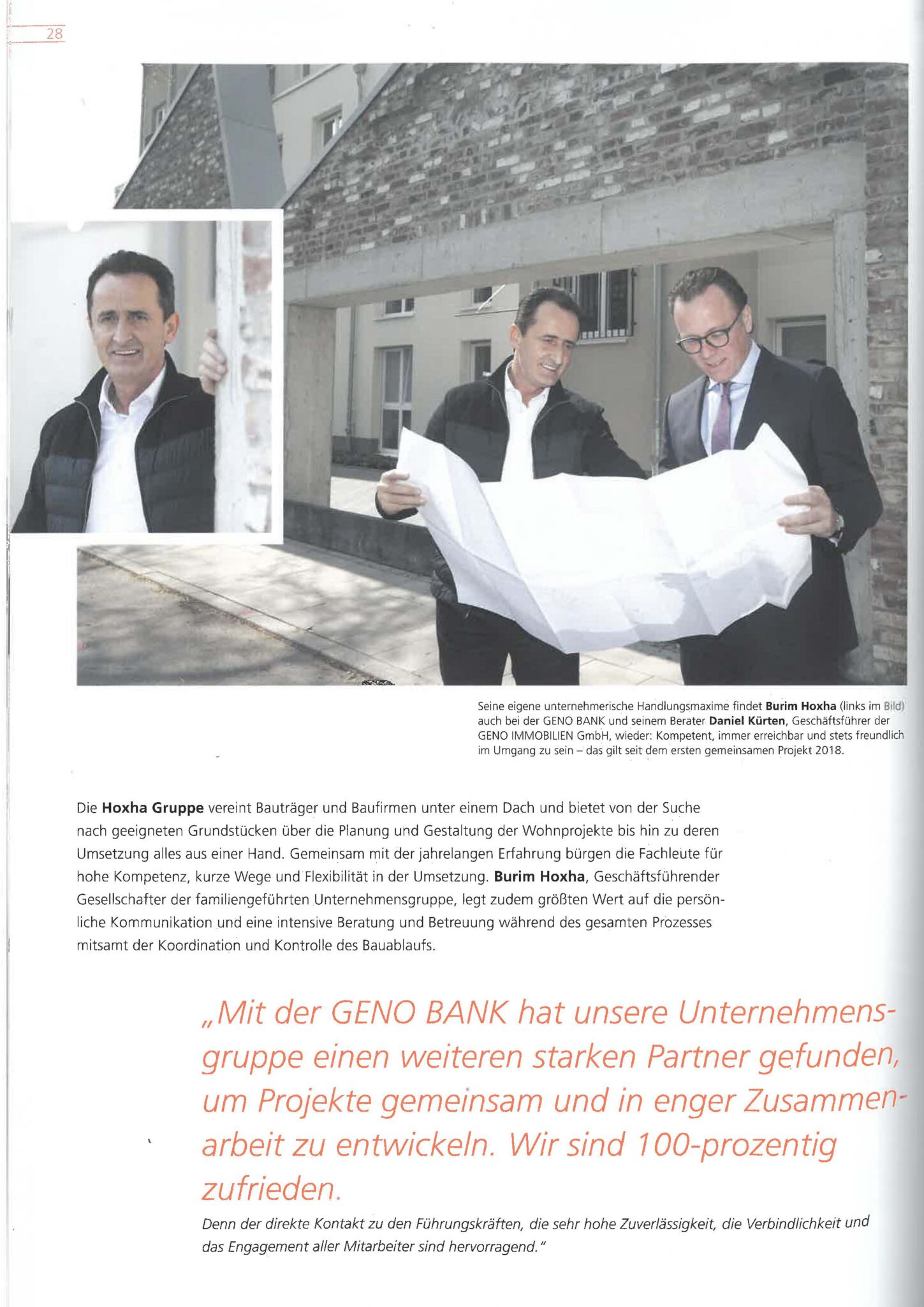 Jahresbericht der GENO Bank | Hoxha Gruppe